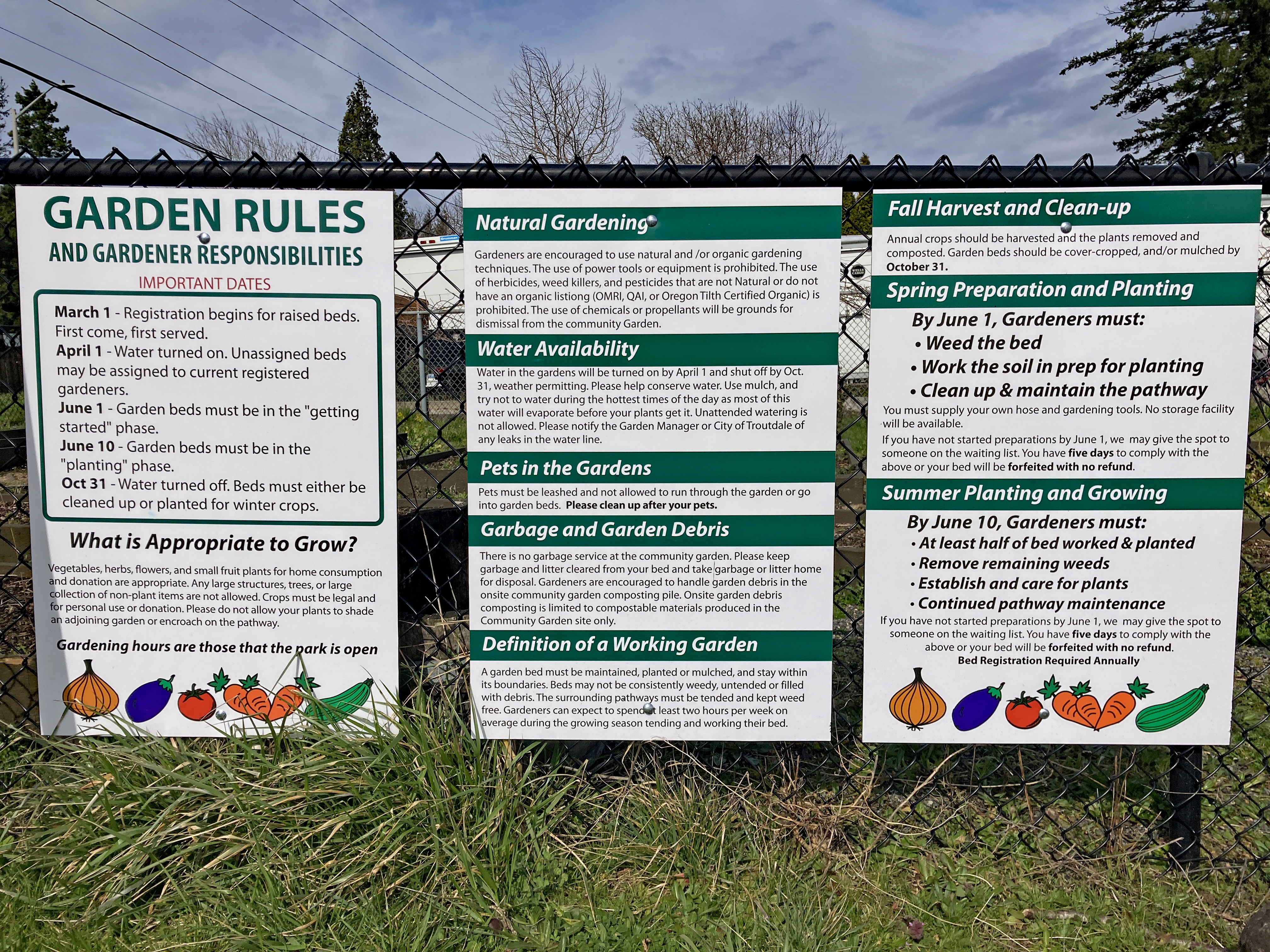 community garden plot sign